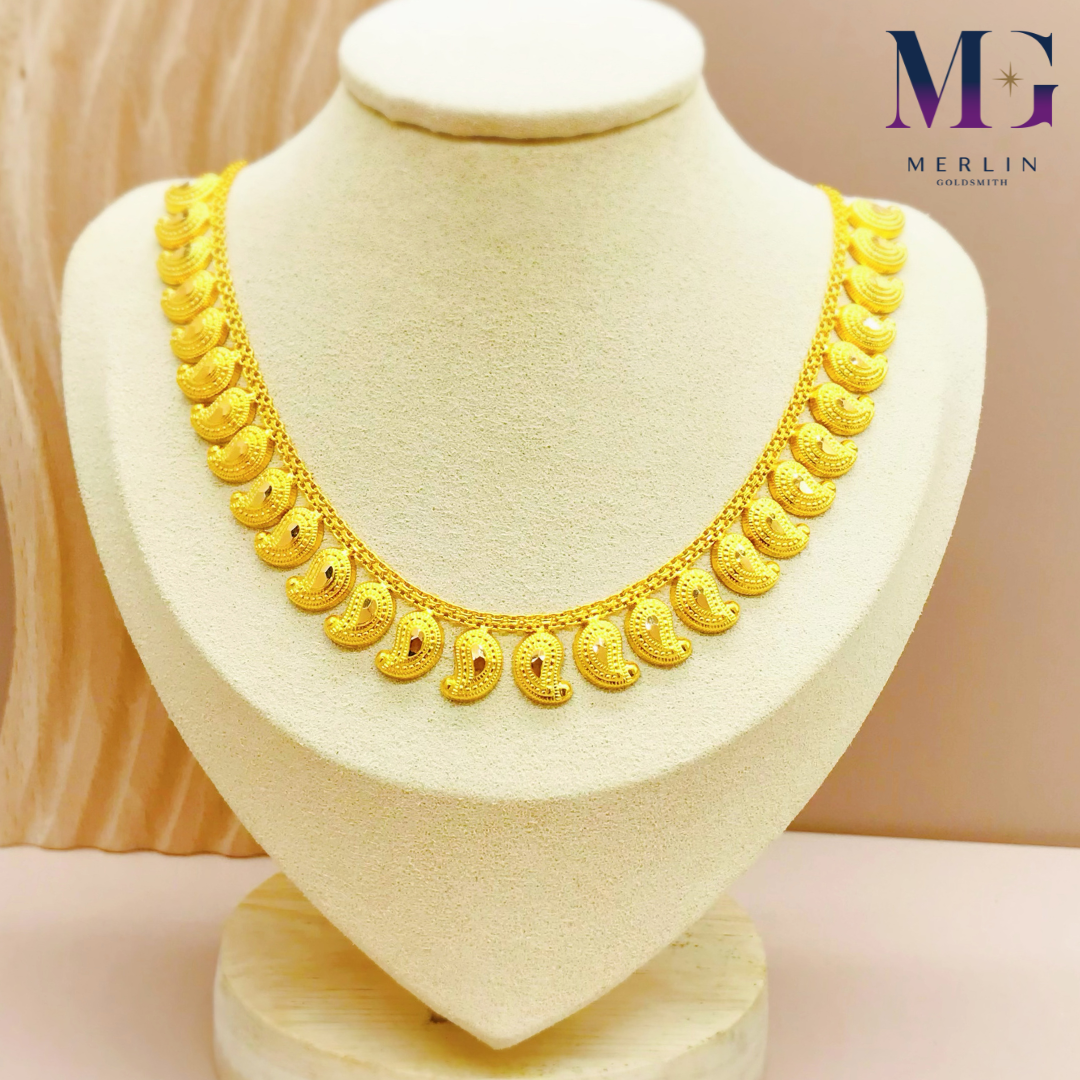 916 Gold (Short) Lightweight Manga Necklace - D1 | Merlin Goldsmith