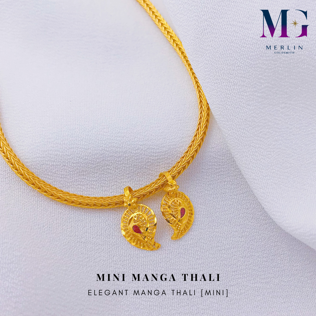 916 Gold Mini Elegant Manga Thali | Merlin Goldsmith