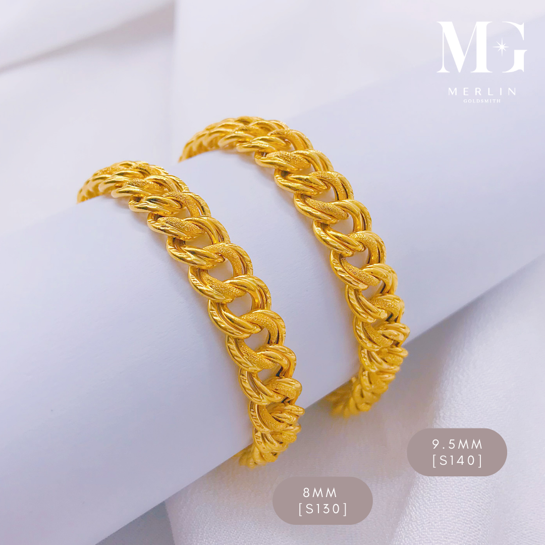 916 Gold 8mm / 9.5mm Coco Bracelet | Merlin Goldsmith
