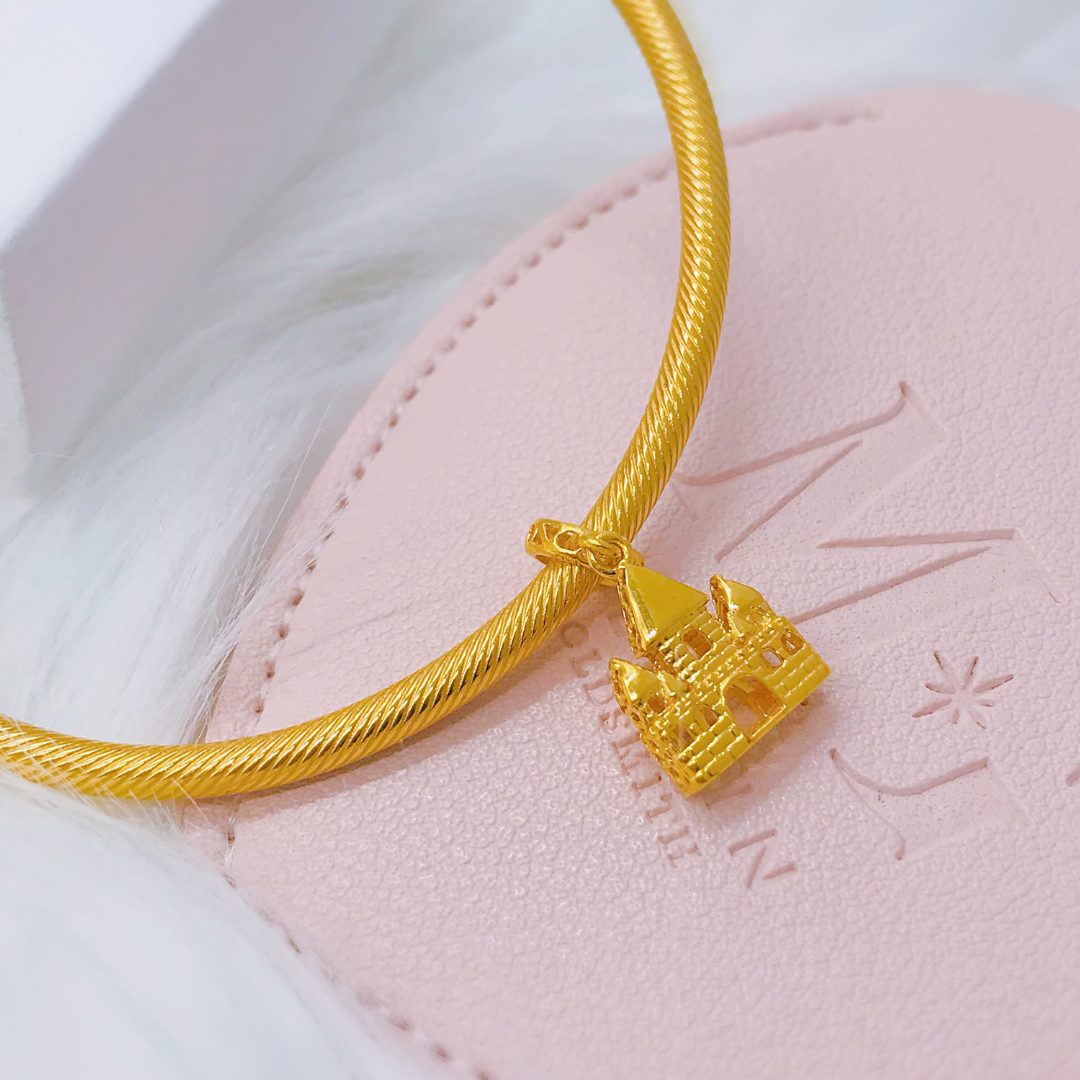 916 Gold Princess Castle Charm / Pendant | Merlin Goldsmith