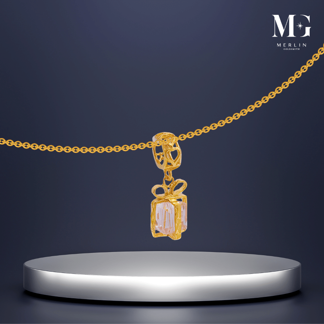 916 Gold Mini Candy Pink Gift Charm / Pendant | Merlin Goldsmith