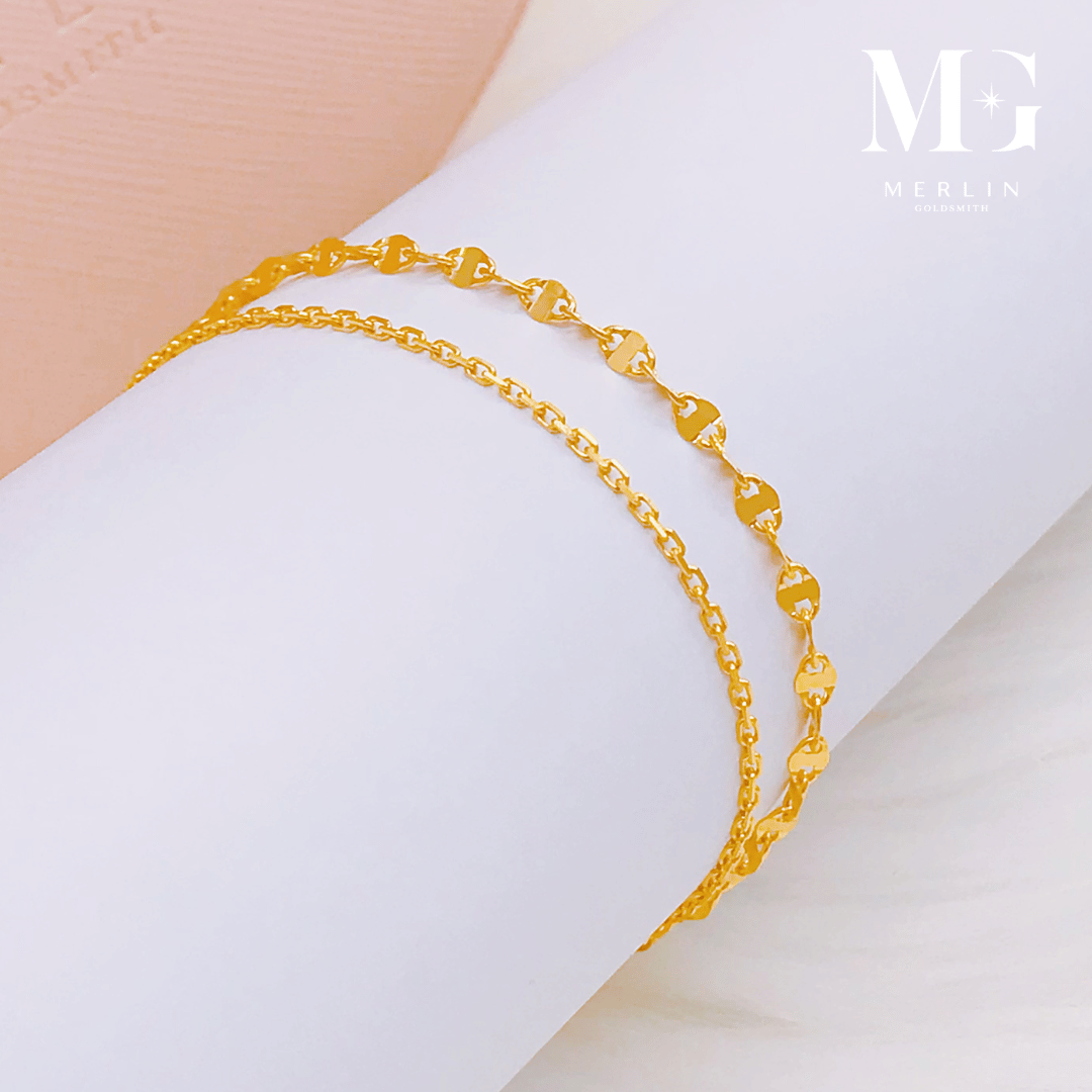 916 Gold Two Layer CD x Wanzi Bracelet | Merlin Goldsmith