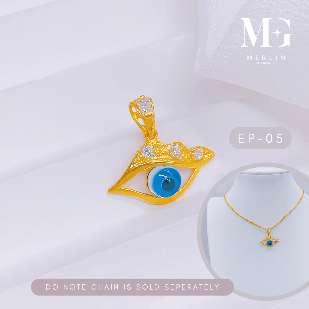 916 Gold Eye Pendant [EP-05] | Merlin Goldsmith