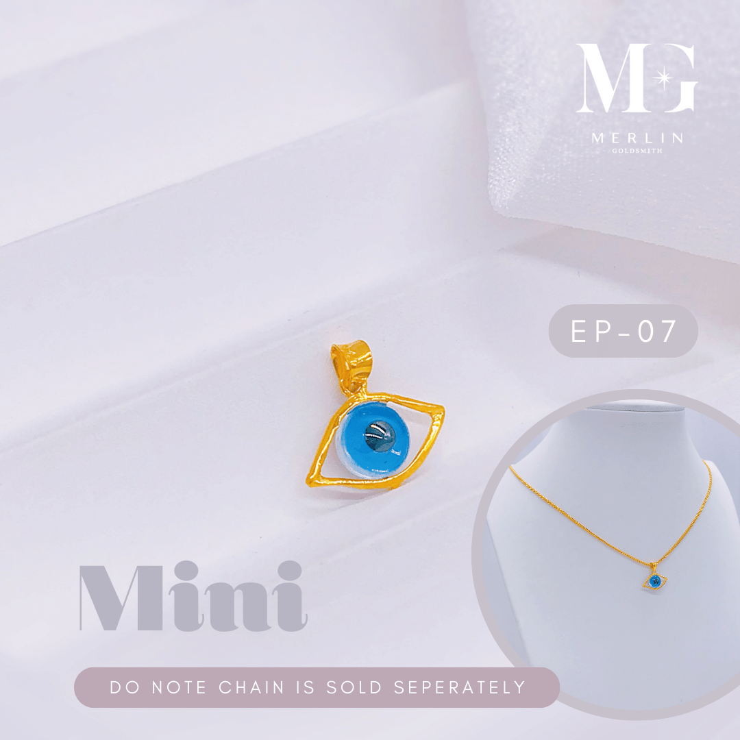 916 Gold Mini Evil Eye Pendant [EP-07] | Merlin Goldsmith