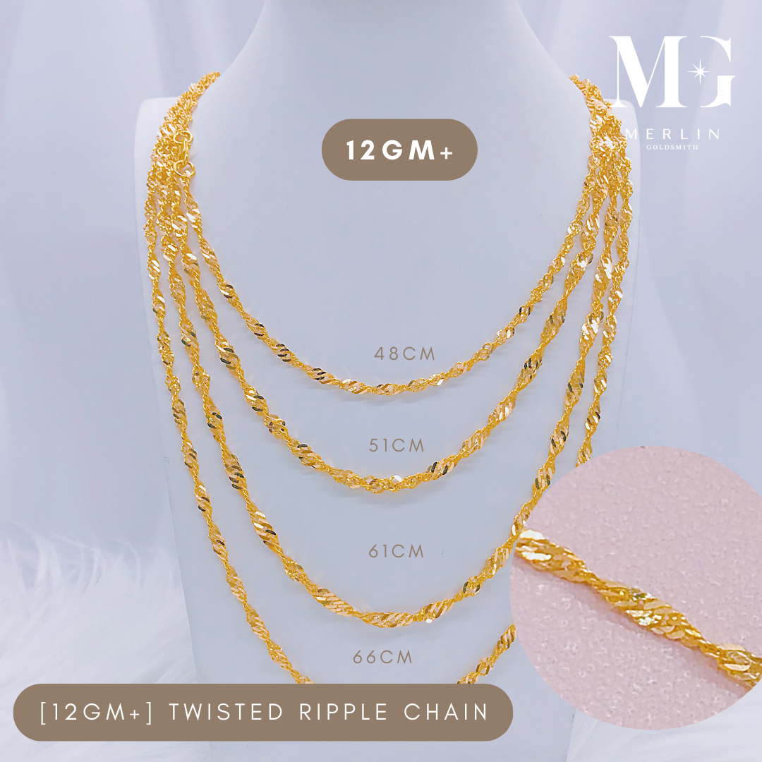 916 Gold Twisted Ripple Chain (12GM+/-) | Merlin Goldsmith