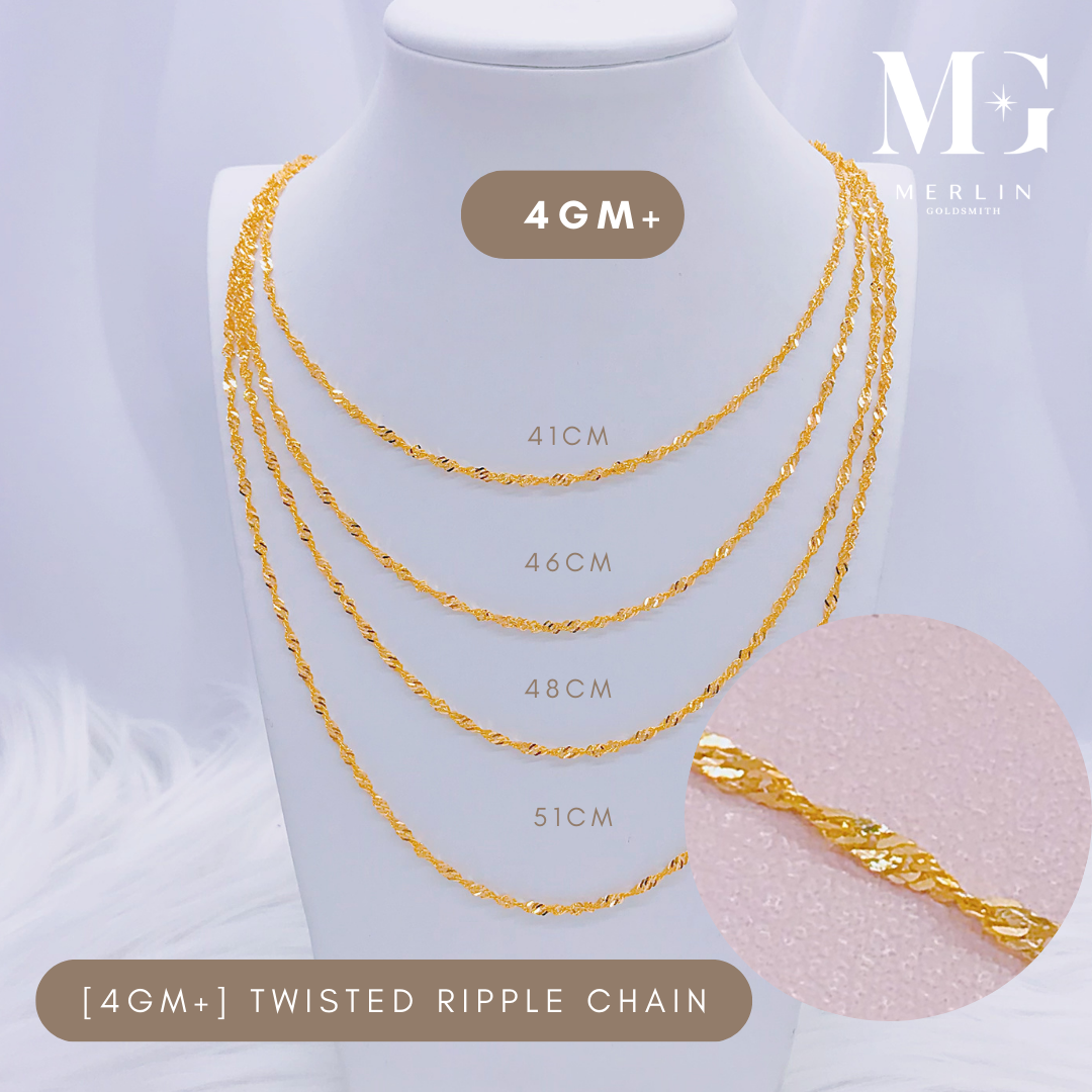 916 Gold Twisted Ripple Chain (4GM+/-) | Merlin Goldsmith