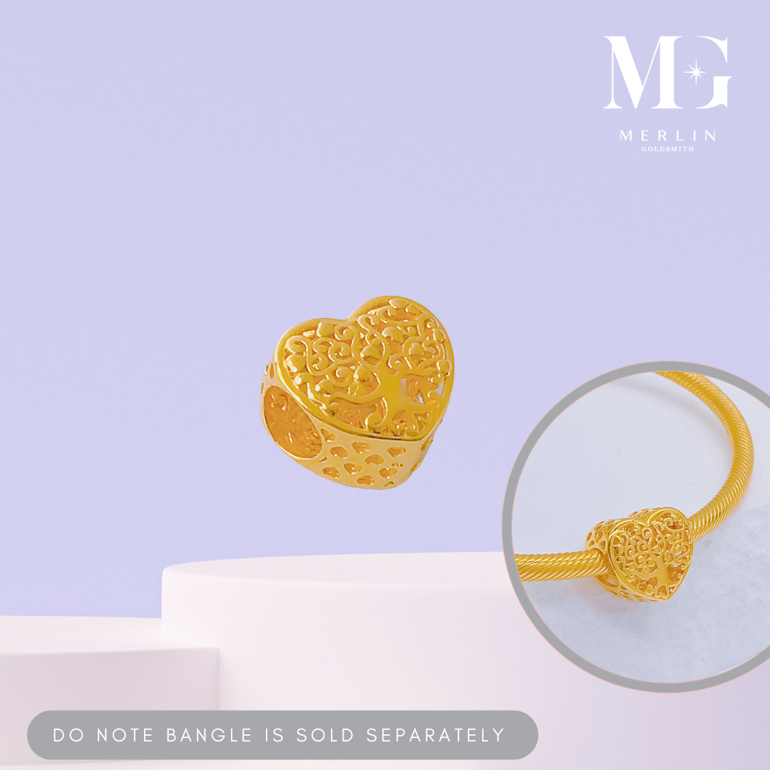 916 Gold Love Family Tree Spacer / Charm | Merlin Goldsmith