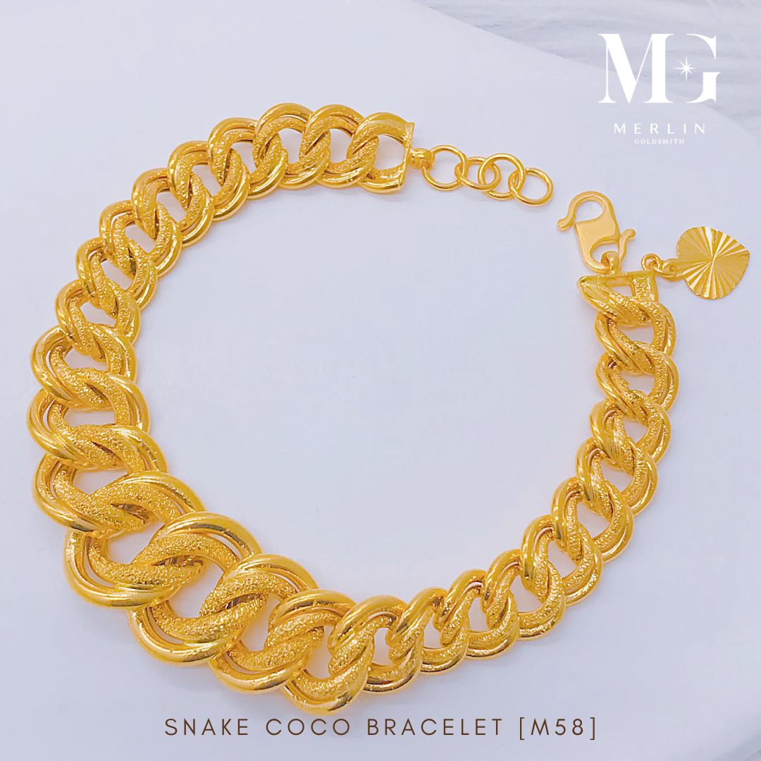 916 Gold Snake Coco Bracelet [M58] | Merlin Goldsmith