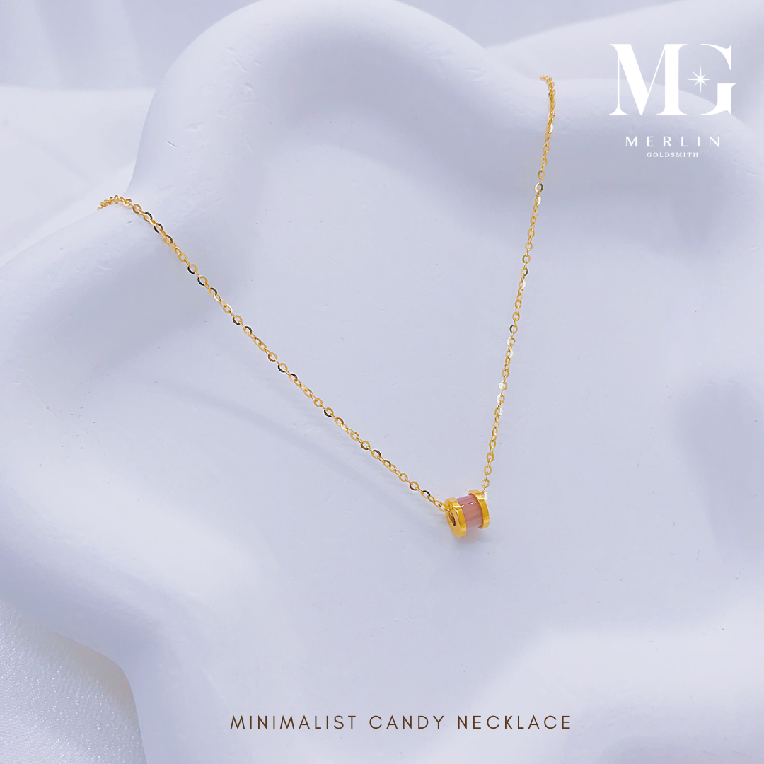 916 Gold Minimalist Candy Necklace | Merlin Goldsmith