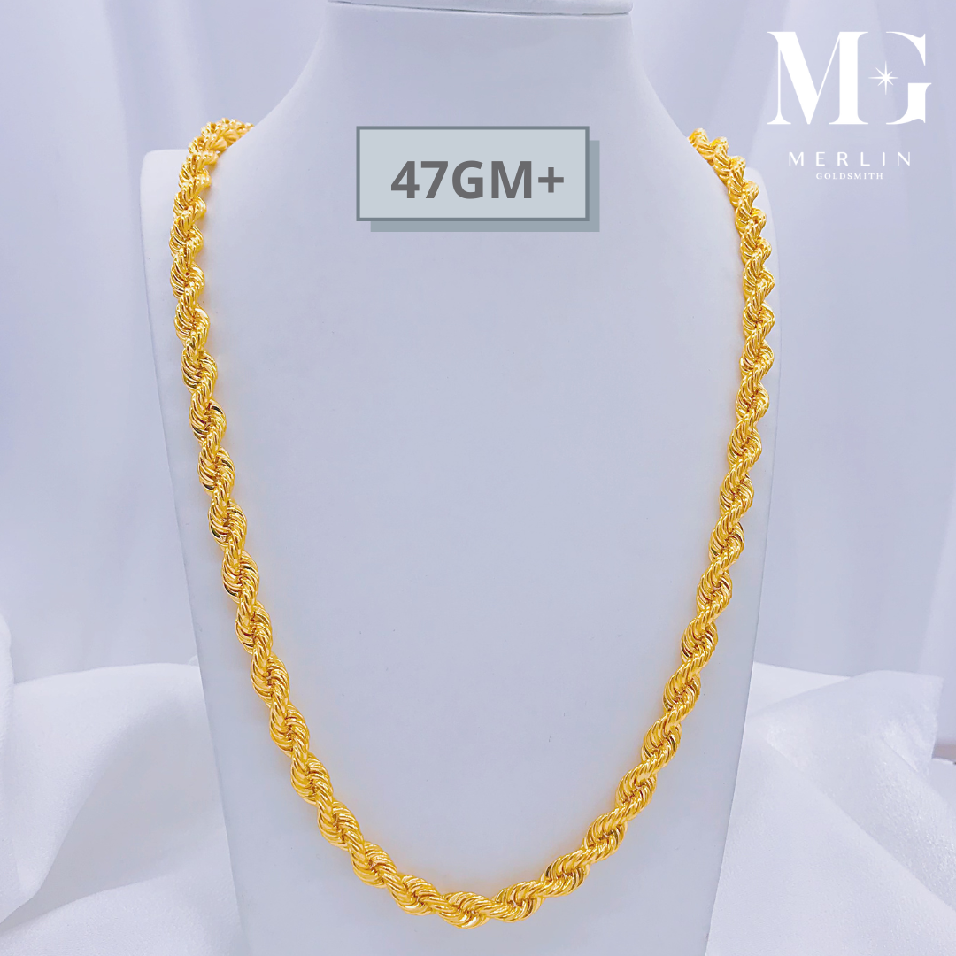 916 Gold Hollow Rope Chain (47GM+) | Merlin Goldsmith