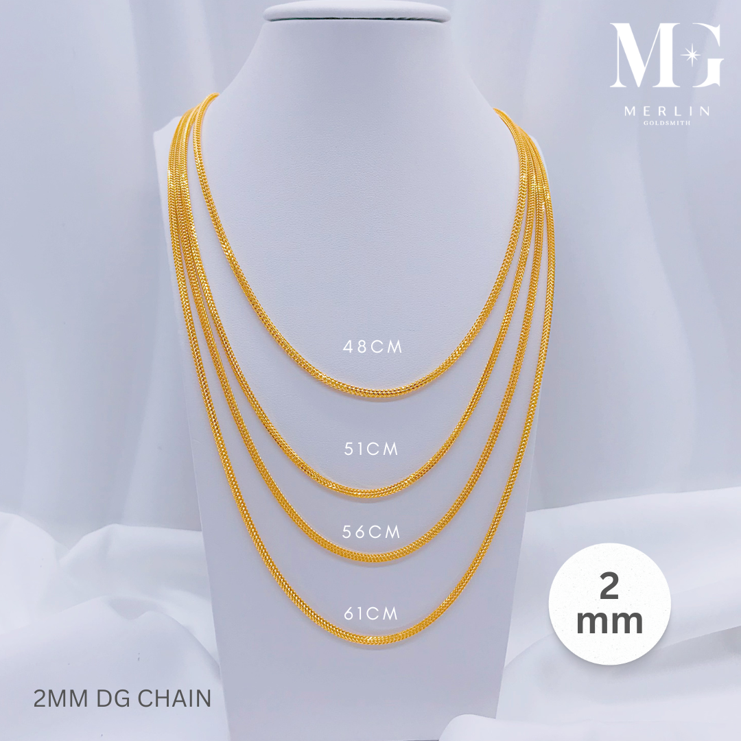 916 Gold (2mm) DG Chain | Merlin Goldsmith