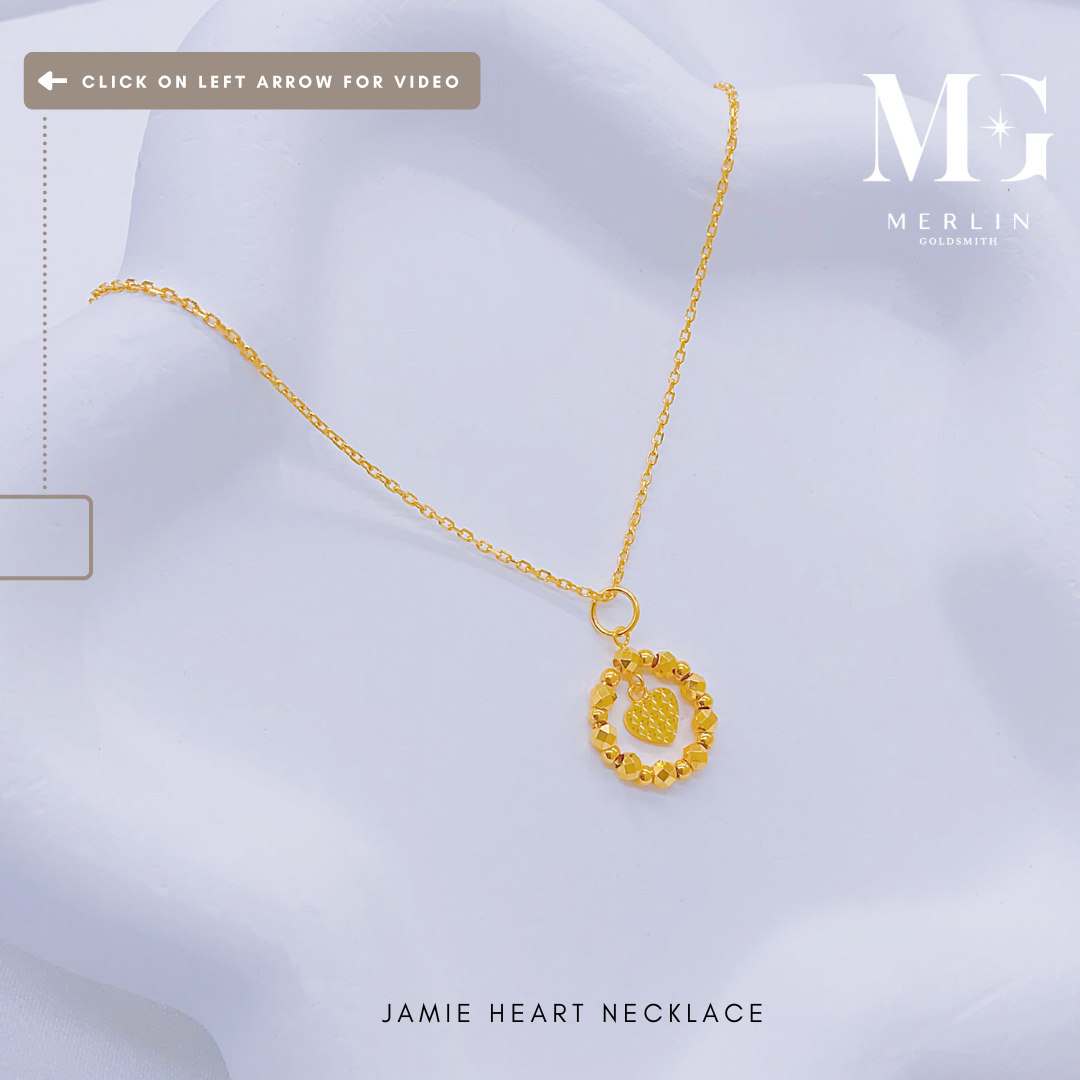 916 Gold Jamie Heart Necklace | Merlin Goldsmith