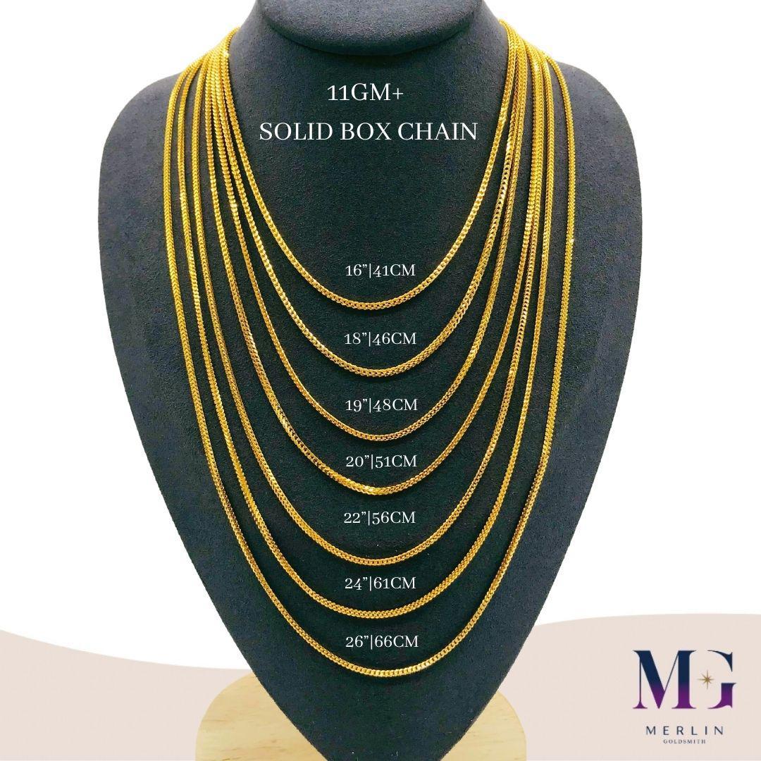 916 Gold Solid Box Chain SBC 11gm | Merlin Goldsmith