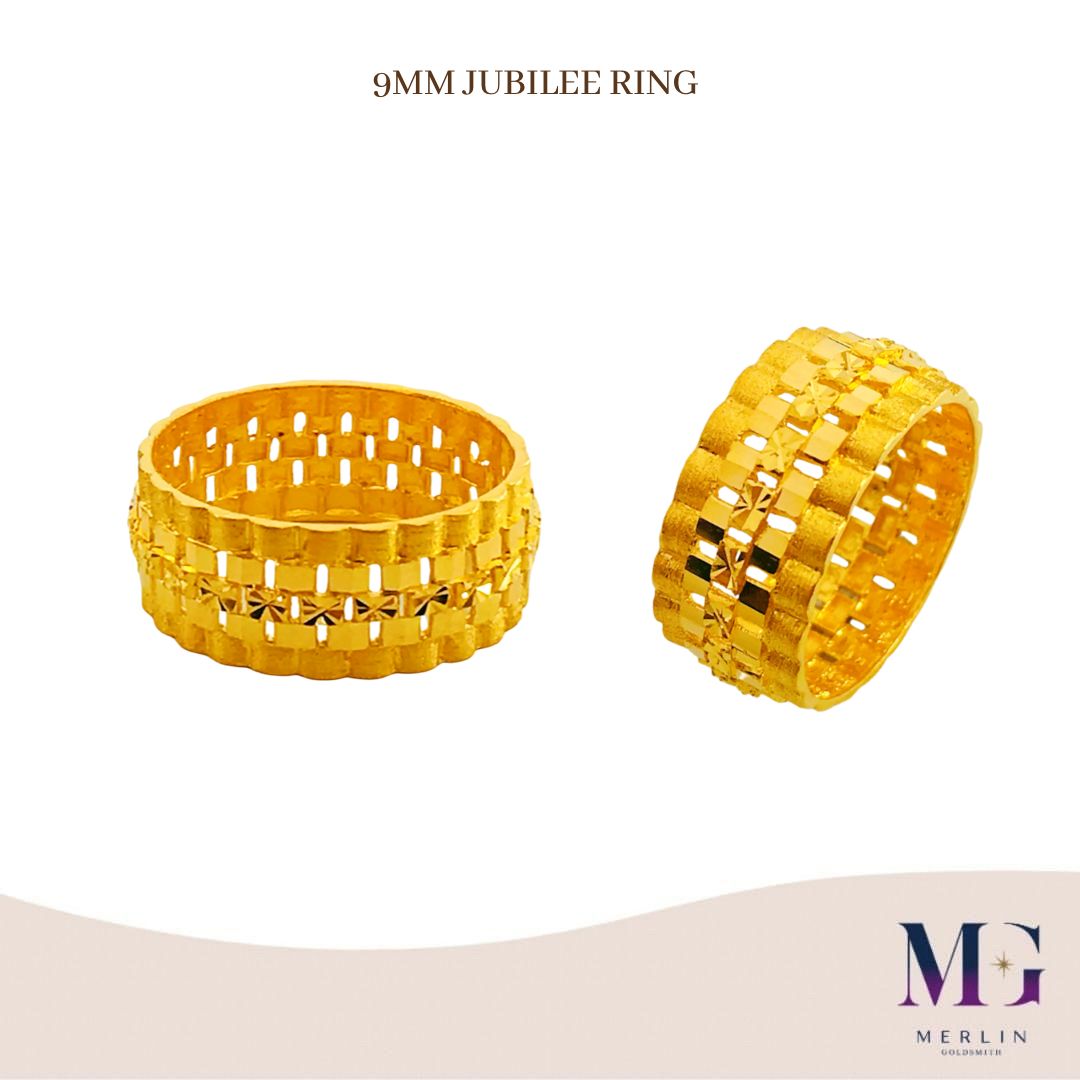 916 Gold 9MM Jubilee Ring | Merlin Goldsmith