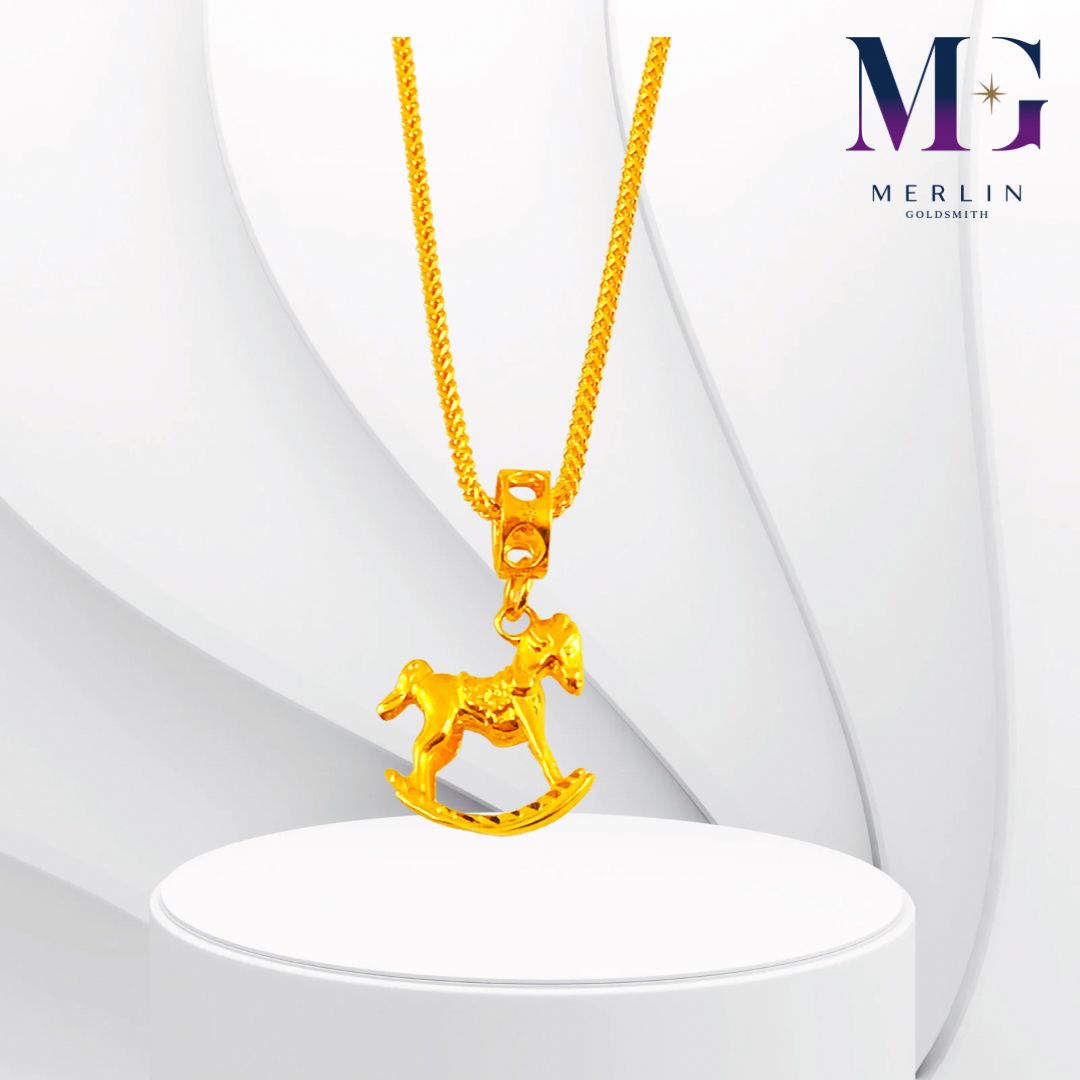 916 Gold Rocking Horse Charm / Pendant | Merlin Goldsmith