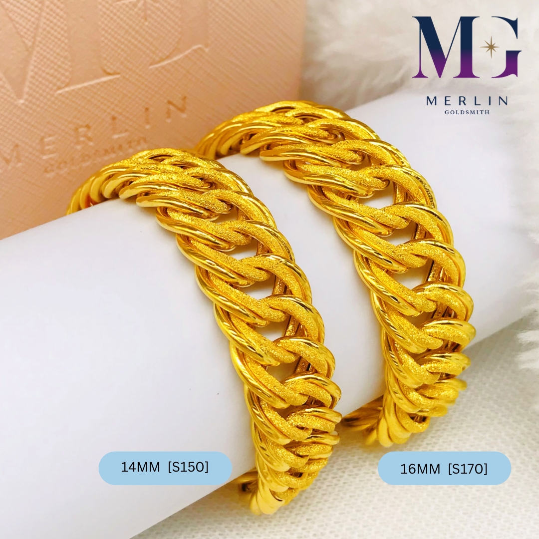 916 Gold Double Coco Bracelet [14MM & 16MM] | Merlin Goldsmith